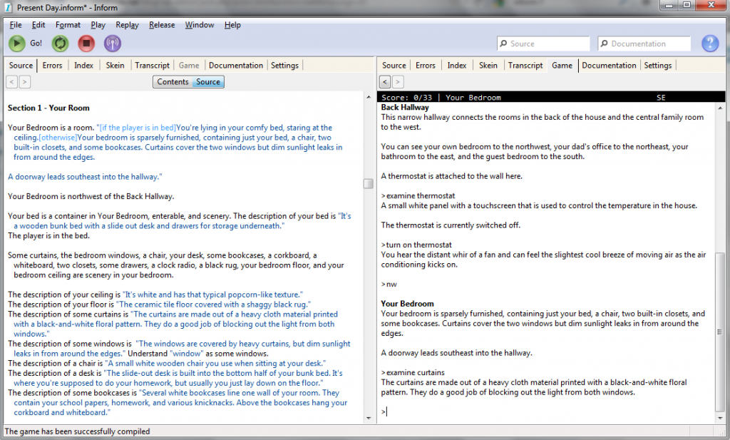 Creating interactive fiction with Inform 7 – chmod 644